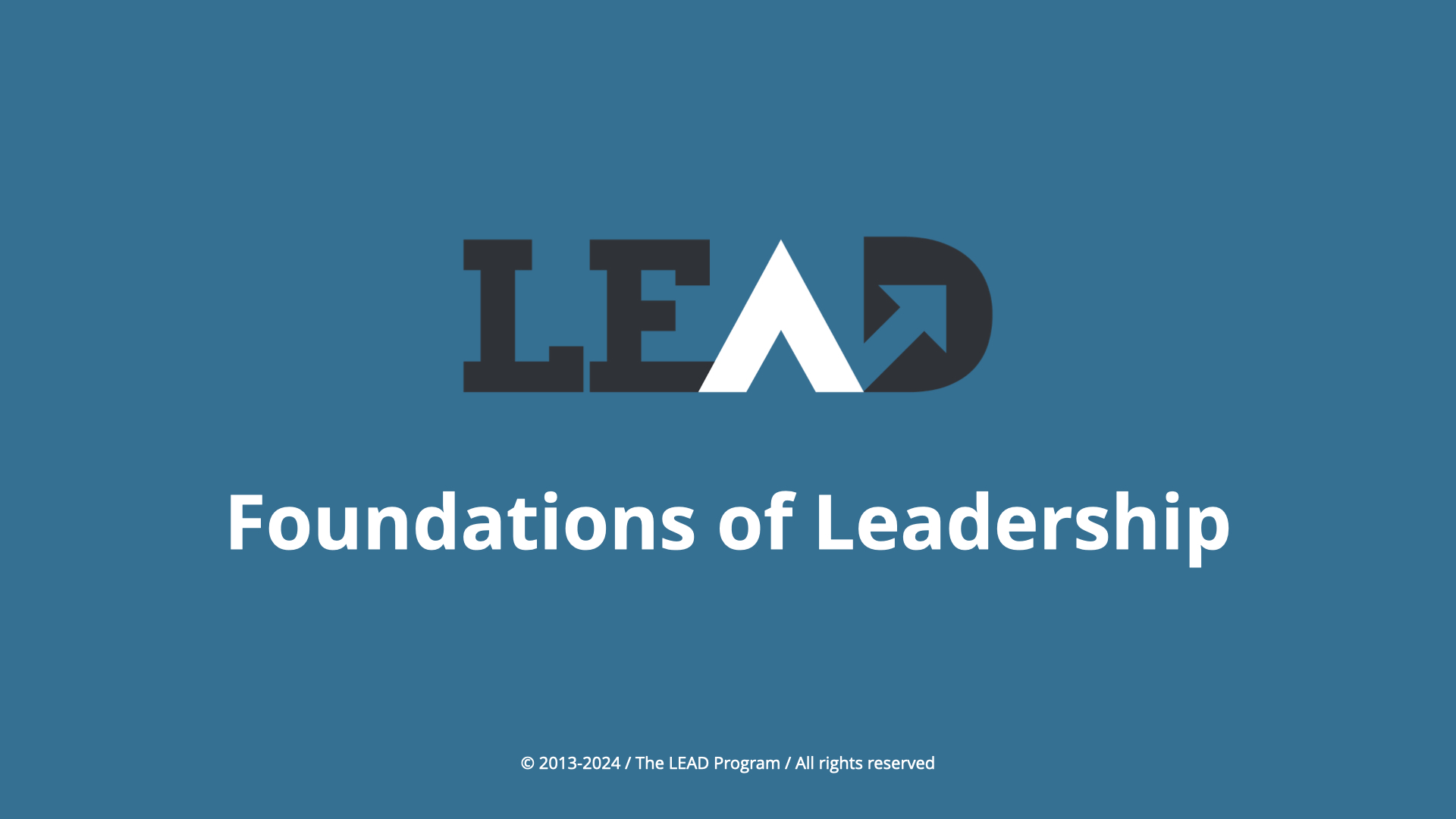 September 2025 Foundations of Leadership Module – The LEAD Program